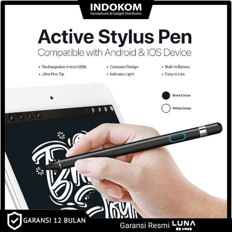 Jual Luna Active Stylus Smart Pen Tablet Black Original - Garansi Resmi ...