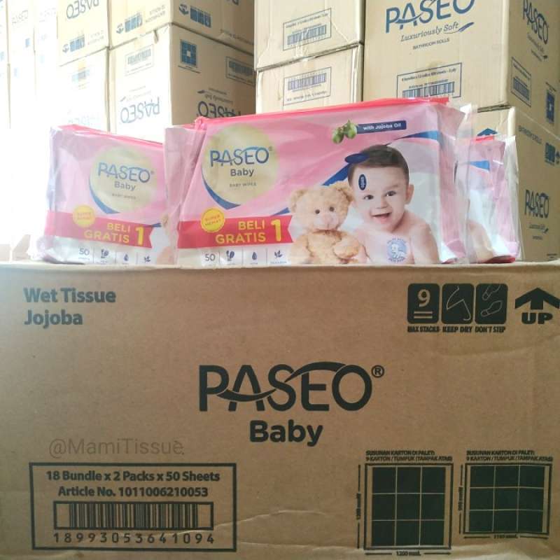 Promo Tissue Basah/Wet Tissue Paseo Baby Wipes Chamomilejojoba ...