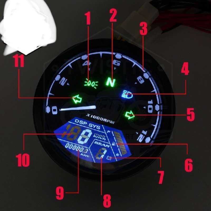 Promo Speedometer Digital Bulat Litron Motor W175 Benelli Japstyle ...