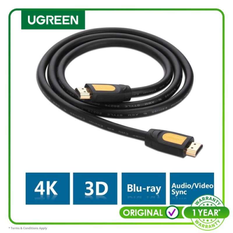 Promo Ugreen Hdmi Cable 4K Hdmi To Hdmi 0,75M Yellow Black-10151 Diskon ...