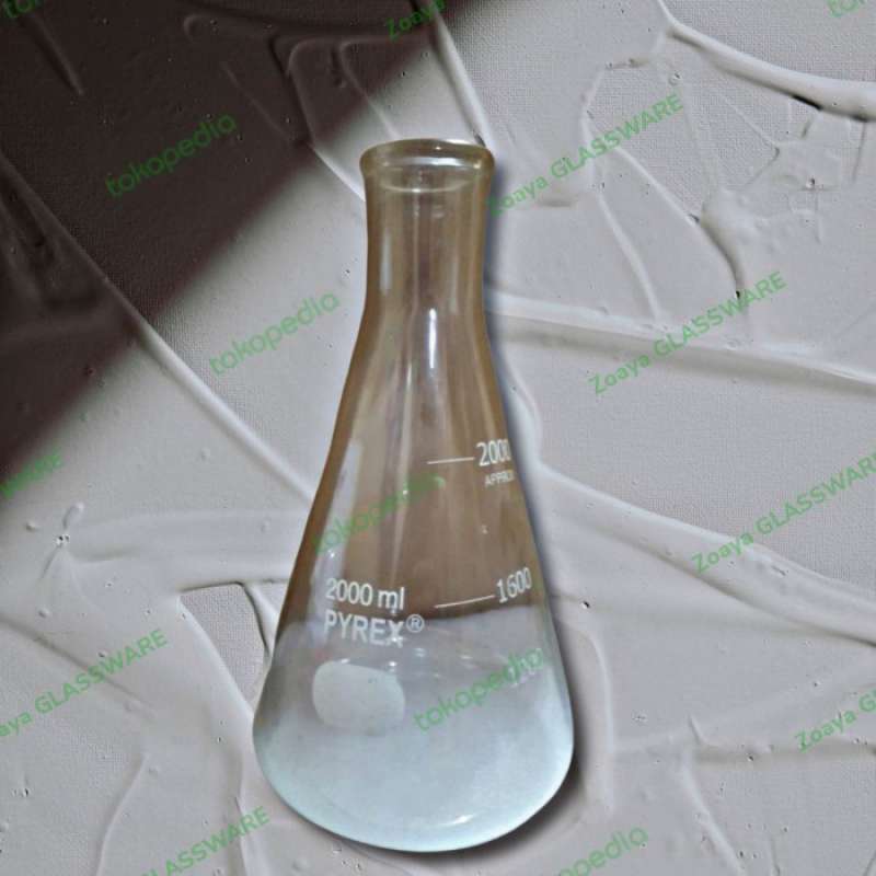 Promo Erlenmeyer Flask 2000 Ml - (2 Liter) Pyrex Asli Alat Laboratorium Diskon 17% di Seller ...