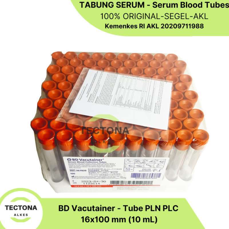 Promo Bd Vacutainer Tabung Serum / Tube Pln Plc Red 10ml Diskon 17% Di ...