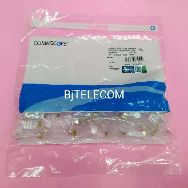 Promo Konektor Rj 45 Amp Commscope Original/ Connector Rj45 Commscope ...