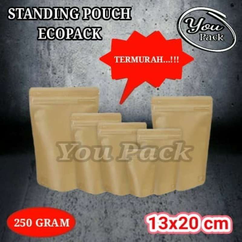 Promo Standing Pouch Kertas Ecopack 250 Gram Diskon 23% Di Seller Umah Dapur - Sonokwijenan ...