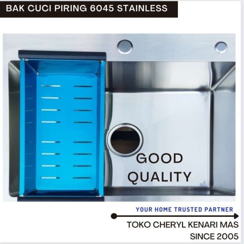 Jual BAK CUCI PIRING KITCHEN SINK STAINLESS 6045 ONAN INOBE BOLZANO SS ...