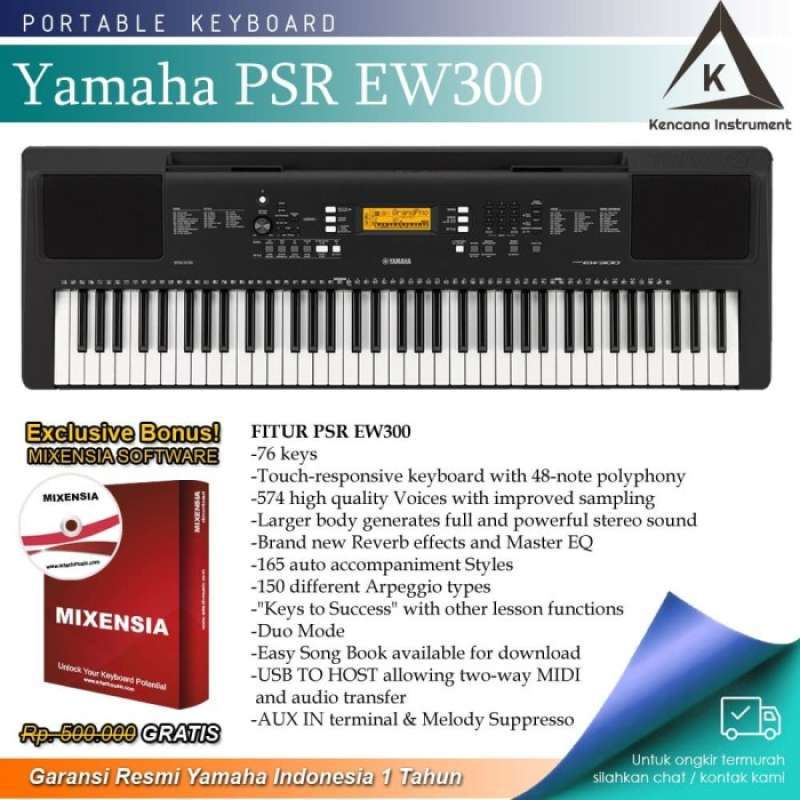 Promo Keyboard Yamaha PSR EW300 / PSR-EW300 / EW 300 Garansi Resmi ...