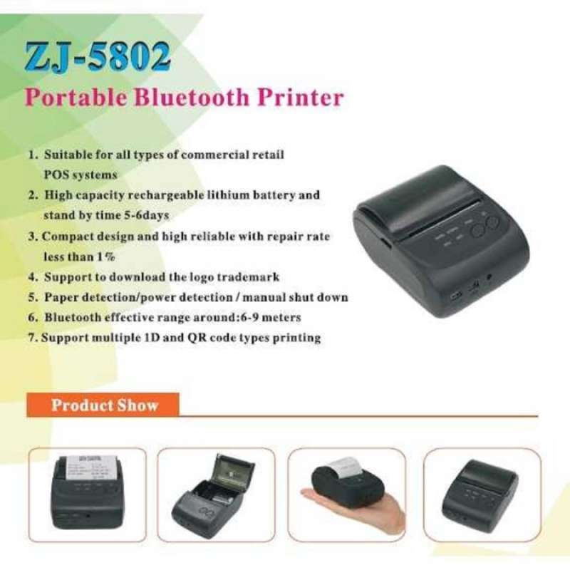 Promo Mesin Printer Mini Cetak Struk/bon/invoice Kasir Bluetooth Diskon ...