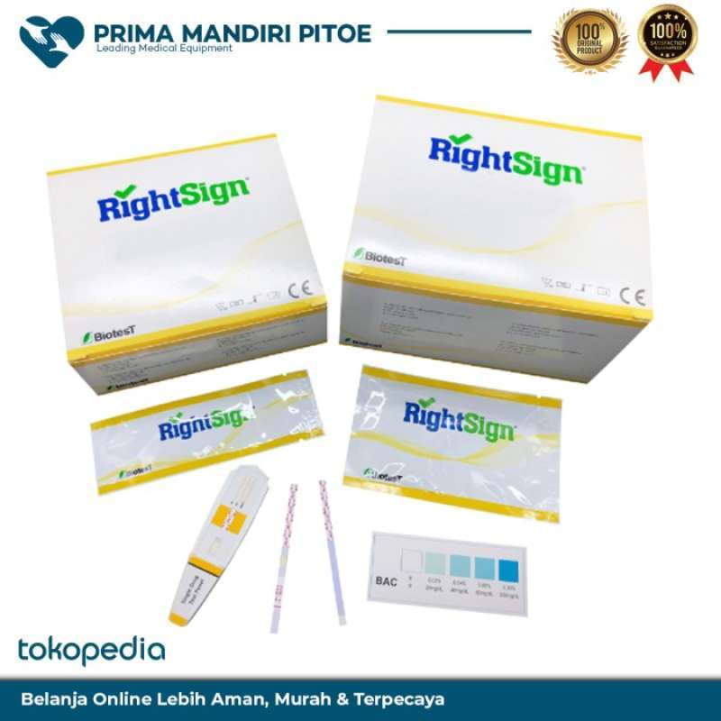 Promo Alcohol Saliva Test Strip Untuk Operator Tambang/Rght Sign Diskon ...