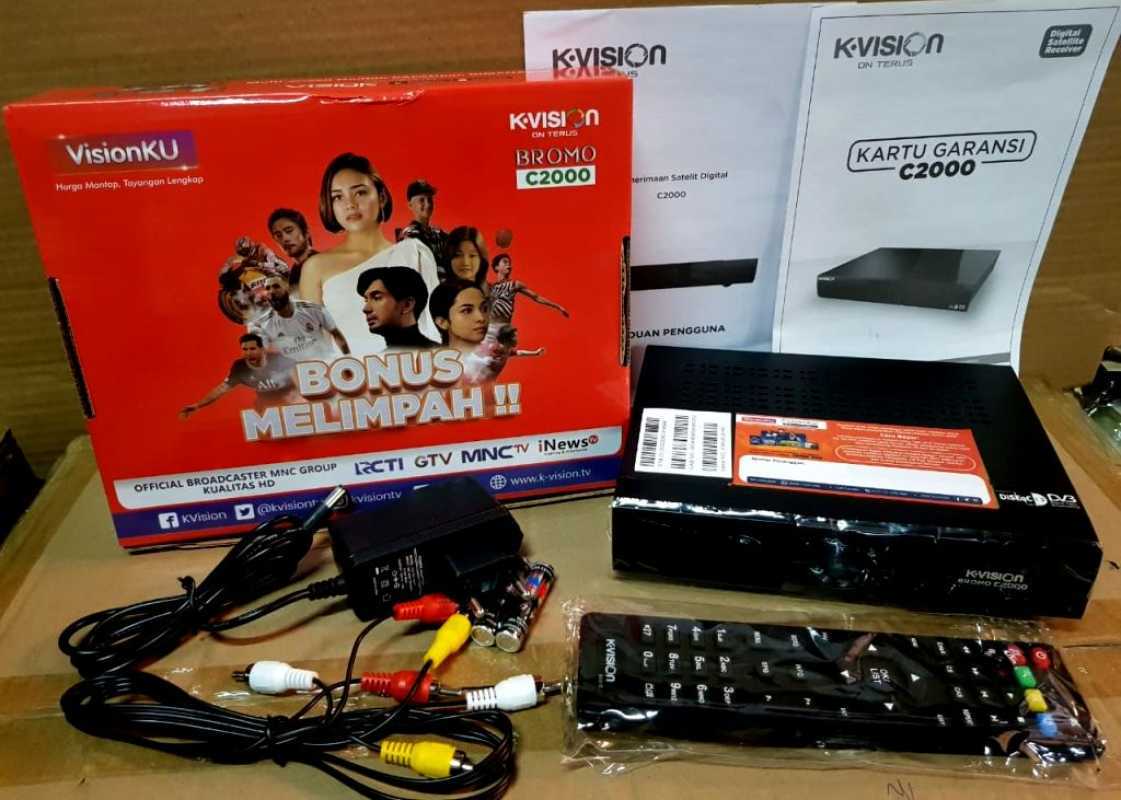 Jual K-vision Bromo C2000 Satellite Receiver Gratis 3 Bln Pkt Juara & Tv Nasional 1 Tahun Di ...