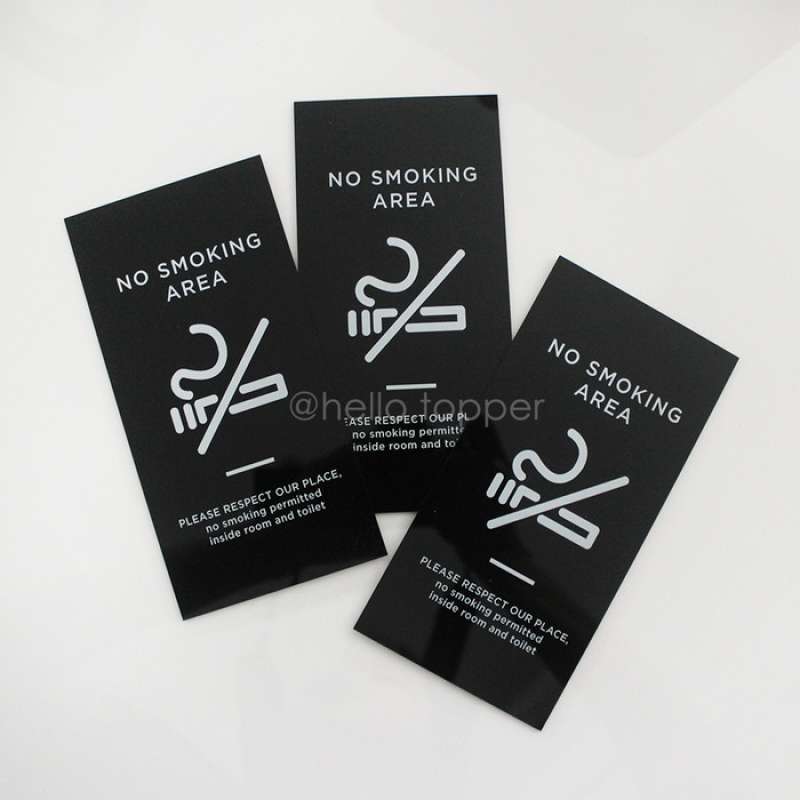 Promo No Smoking Sign Akrilik | Signage No Smoking Area | Label Akrilik ...