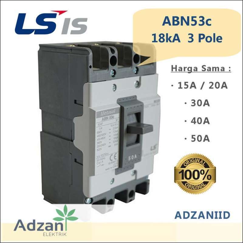 Jual Mccb 3p 15a 18ka Abn53c Ls Metasol Lsis Di Seller Adzani Elektrik Official Store - Cempaka ...