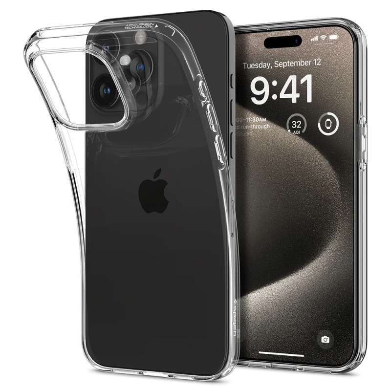 Promo Case iPhone 15 Pro Max Plus Spigen Liquid Crystal Clear Soft ...