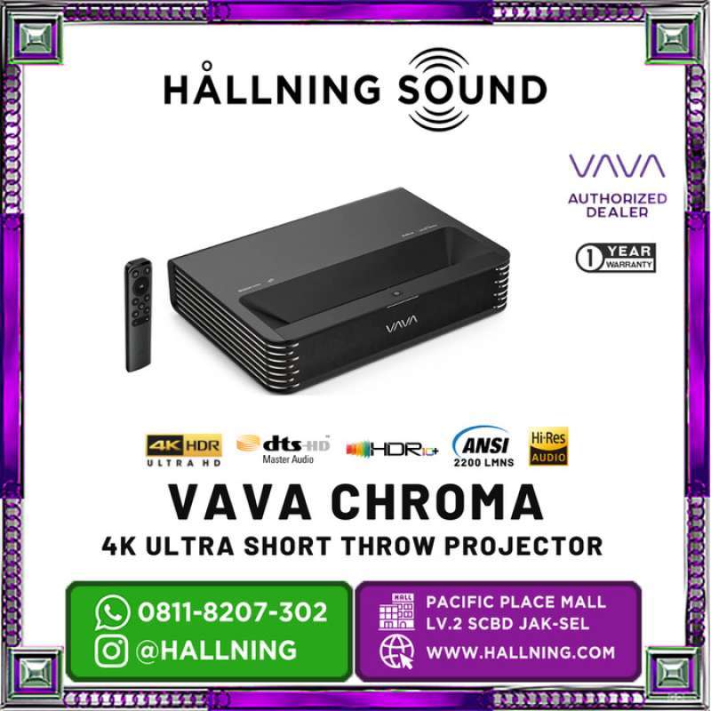 Promo VAVA CHROMA VA-SP003 4K UHD TRIPLE LASER ULTRA SHORT THROW PROJECTOR Diskon 23% di Seller ...