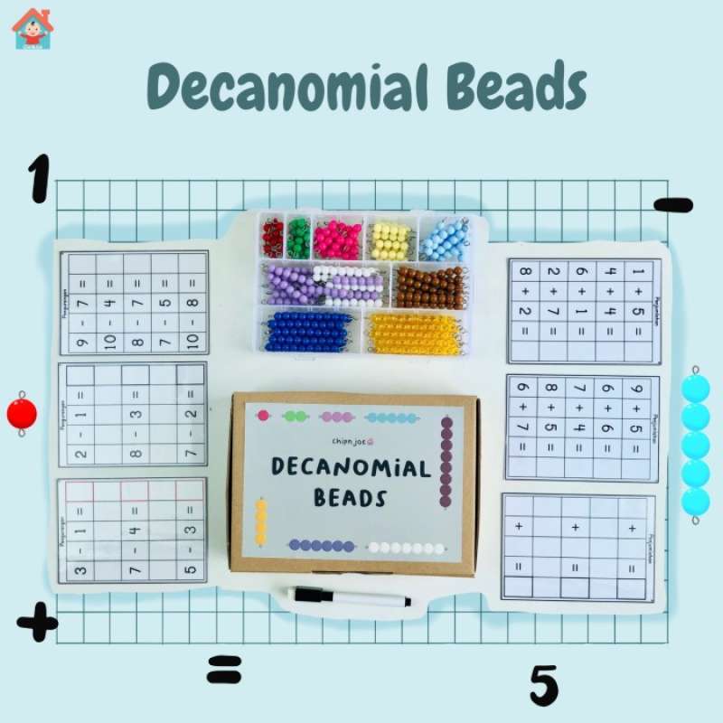 Promo Decanomial Beads Montess Belajar Penjumlahan Pengurangan ...