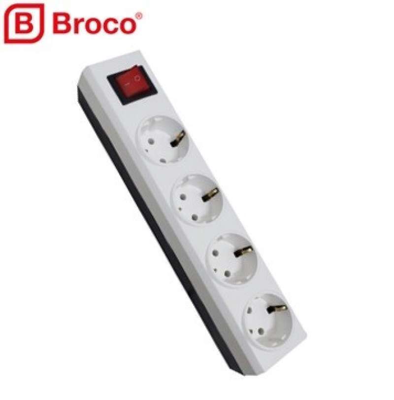 Promo Broco 15441 Non Cp Stop Kontak 4 Lubang Switch Tanpa Kabel Sni ...