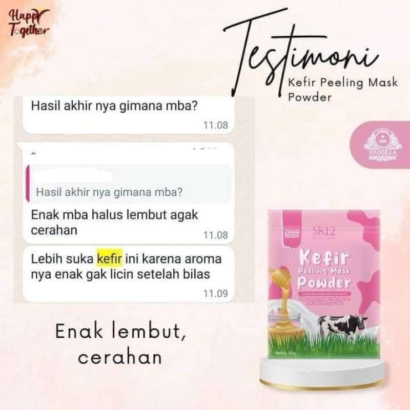 Jual Kefir Peeling Mask Powder / Masker Kefir Bubuk Sr12 / Menjaga Skin ...