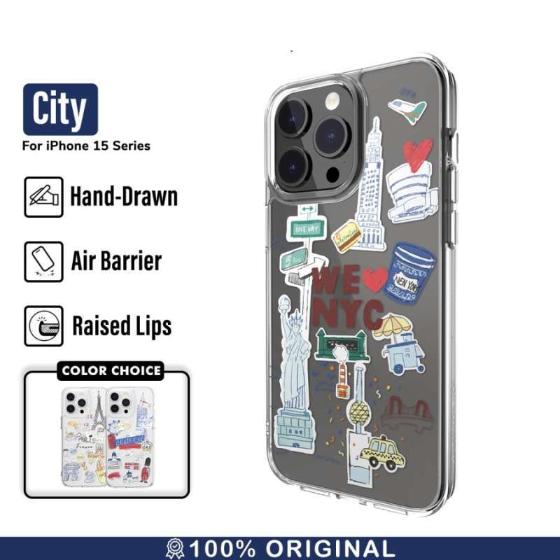 Promo Case iPhone 15 Pro Max Plus Switcheasy City Slim Motif Clear ...