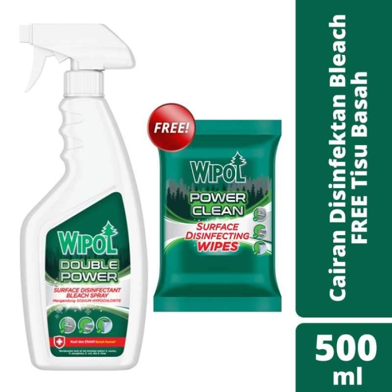 Promo Wipol Surface Disinfectant Bleach Spray 500Ml free Wipol Wipes ...
