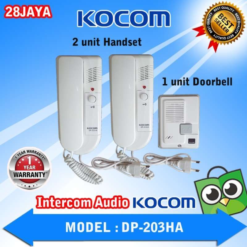 Promo INTERCOM DOORPHONE KOCOM DP-203HA - 2 UNIT HANDSET - BELL PINTU VOICE Diskon 23% di Seller ...