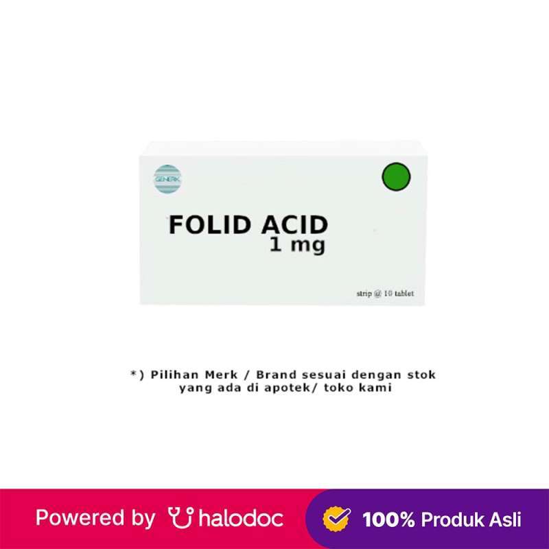 Jual Folic Acid 1 Mg 10 Tablet Di Seller Apotek Halomedika Bsd - Ciater ...