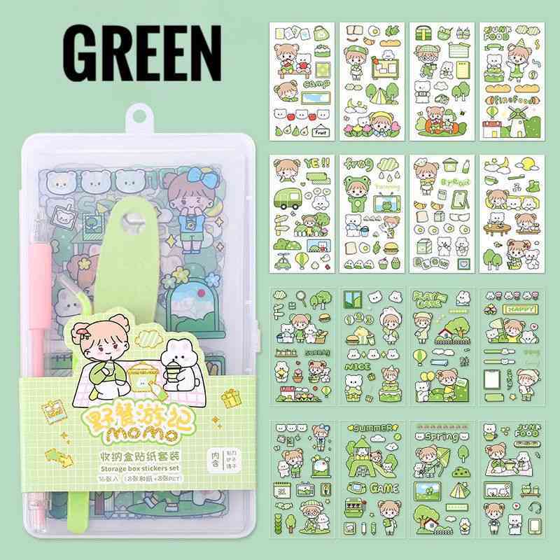 Promo Sticker Momo Set Box Spatula Pinset Stiker Tool / Sticker Viral ...