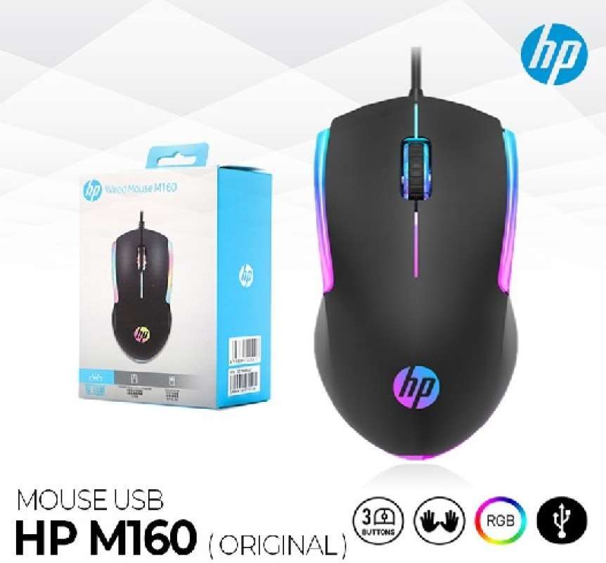 Jual MOUSE USB GAMING HP M160 ORIGINAL di Seller RAME COMPUTER - Percut ...