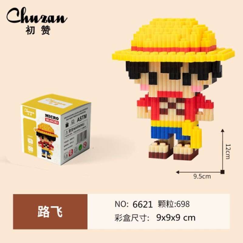 Jual New Lego Nano Block Luffy One Piece Chopper And Friends /diy 3d ...