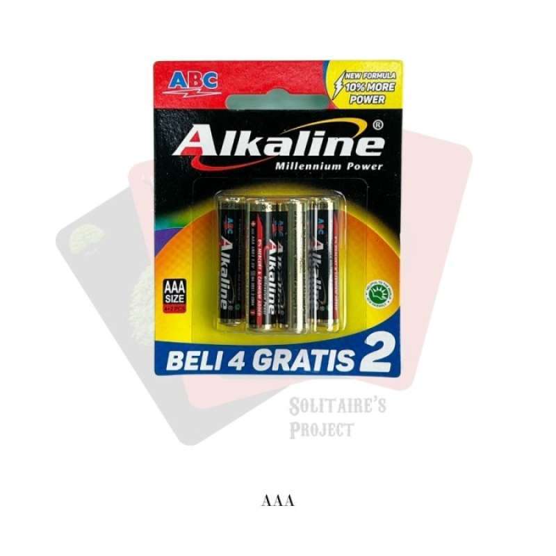 Promo Batu Baterai Abc Alkaline Aaa / A3 Battery 1.5v (4+2) 1 Box ...