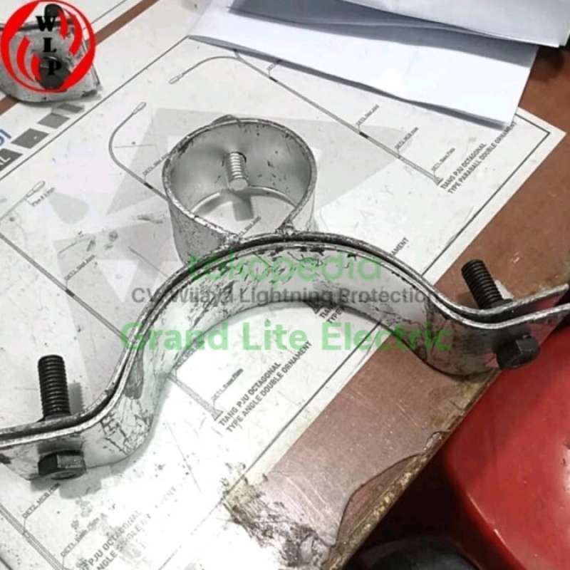 Promo clam/klem tiang pju 1,5inch ke tiang 2 3 4inch galvanis Diskon 23 ...
