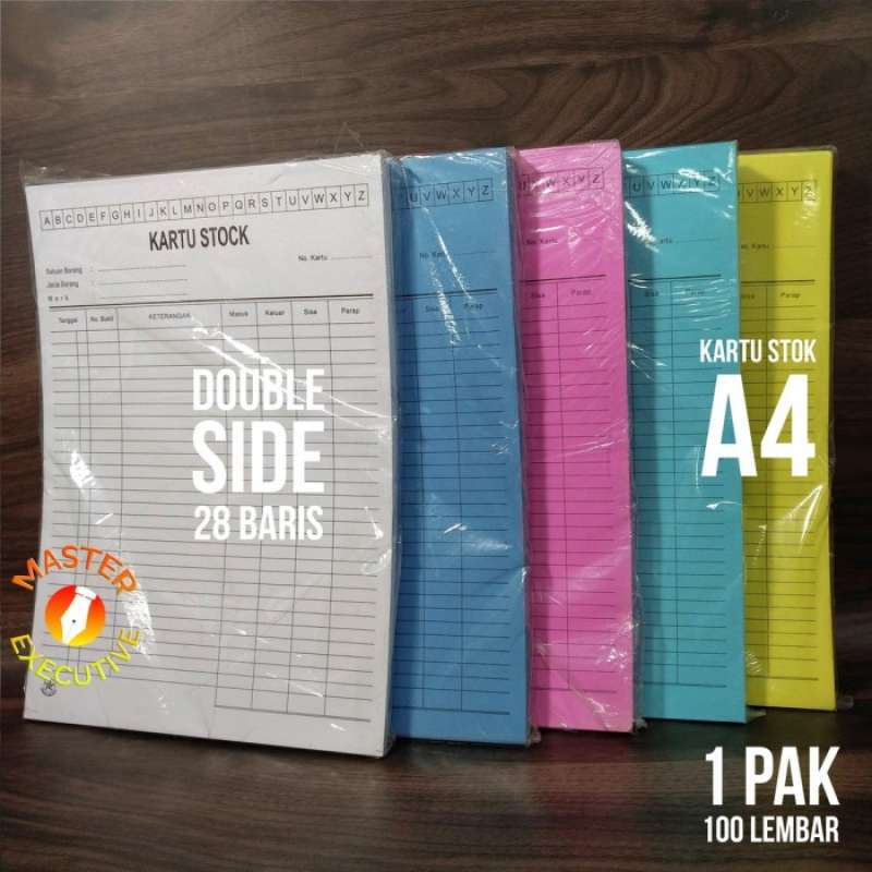 Jual [pak - 100 Lembar] Kartu Stok A4 - Catatan Stock Gudang Putih Di ...