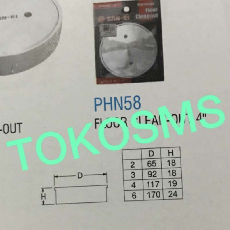Promo Floor Clean Out San-ei Hn58 Co 3â€ Model Toto Wasser Ina 3 Inci Diskon 23% Di Seller ...
