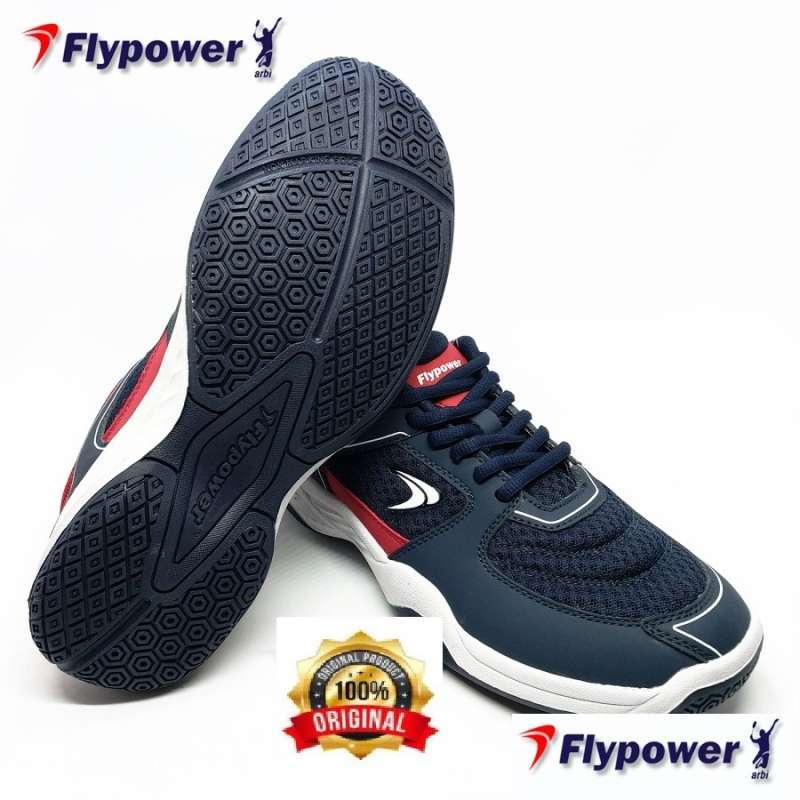 Jual Sepatu Badminton FLYPOWER PALAH (ANAK & DEWASA) - 41 Navy Red di ...