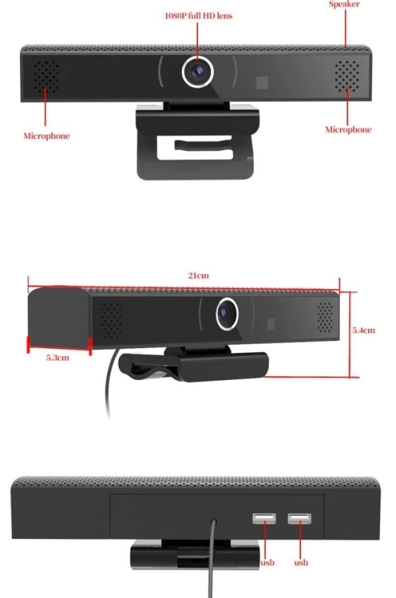 Promo Hosodo Vc10 Full Hd Webcam Built-in Mic And Speaker Plug & Play ...