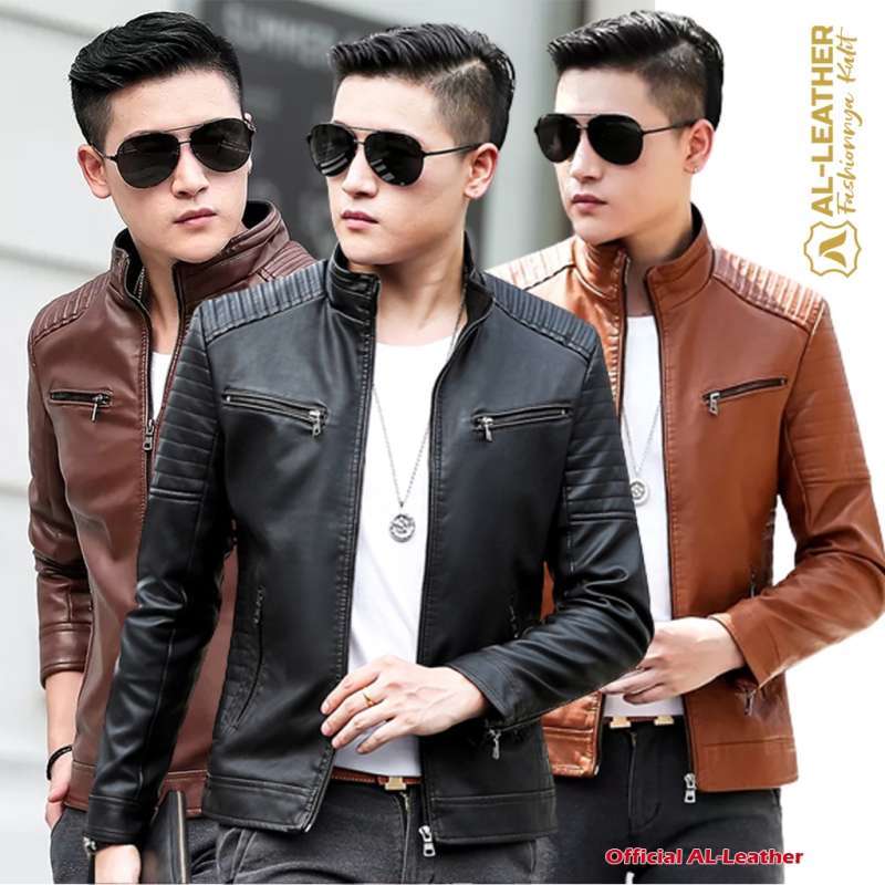Promo Leather Jaket Motor Kulit Pria Anti Air dan Angin Model Cruz ...