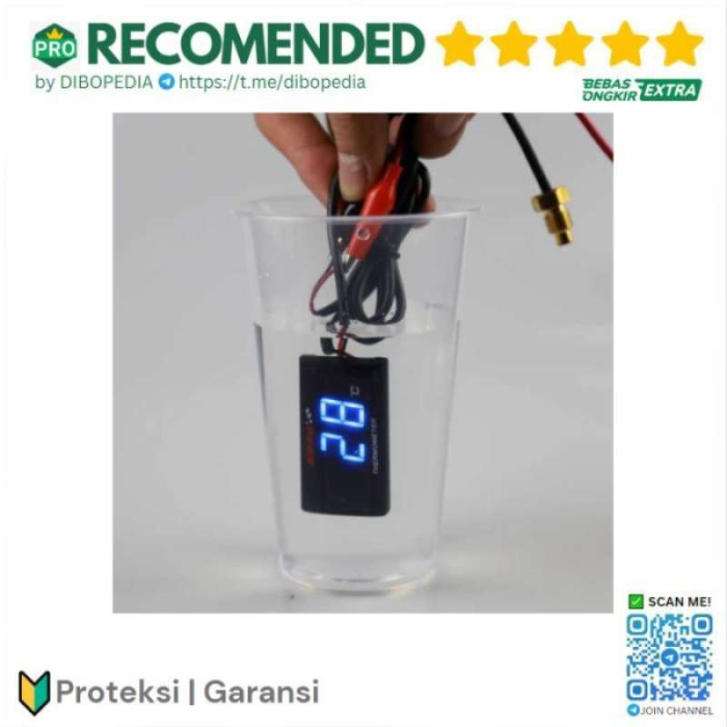 Jual New Koso Termometer Digital Pengukur Suhu Air Radiator Mesin ...