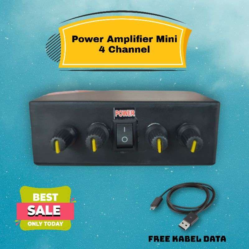 Jual Power Mini Amplifier 4 Channel Stereo 5 Volt Rakitan Miniatur ...