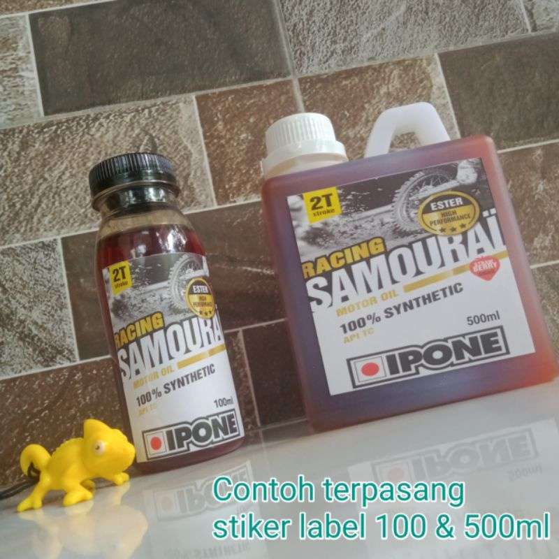 Jual Stiker Label Oli Samping Repack 100Ml 250Ml & 500Ml (Harga Satuan ...