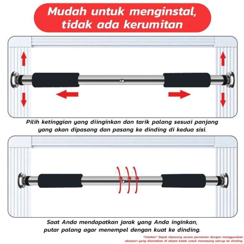 Promo Terlaris Htd Sport Alat Pull Up Bar Dinding Pintu/jendela Model ...