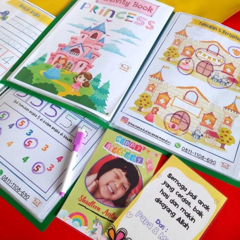 Promo BUSY BOOK Activity Book Anak 1 2 3 4 5 6 Tahun Buku Wipe and ...