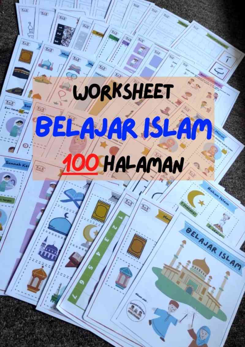Jual 100 Hal Worksheet Anak Islami Belajar Agama Islam Muslim Buku Tk ...