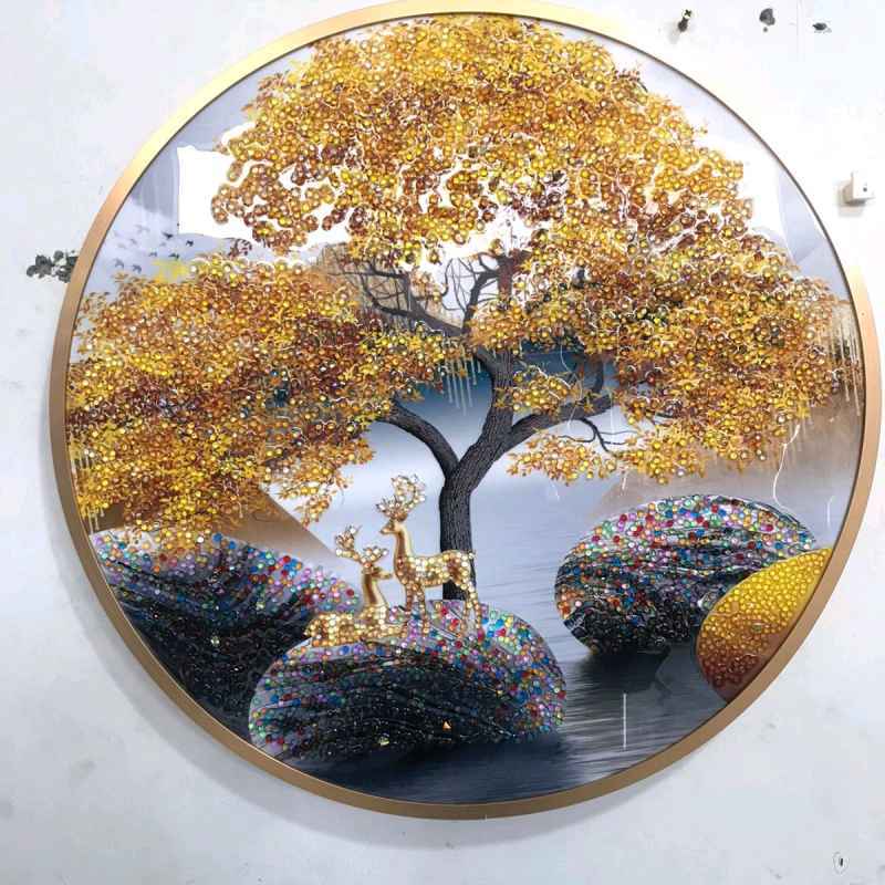 Jual lukisan porcelain diamond 5d lukisan bulat bisa custom gambar di ...