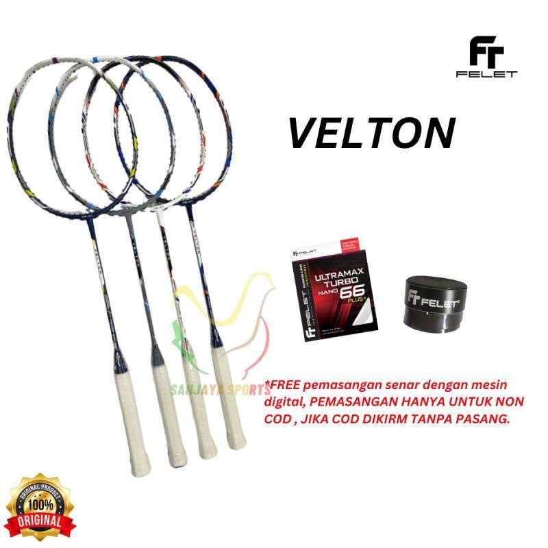 Promo RAKET BADMINTON BULUTANGKIS FELET VELTON ORIGINAL Diskon 10% di ...