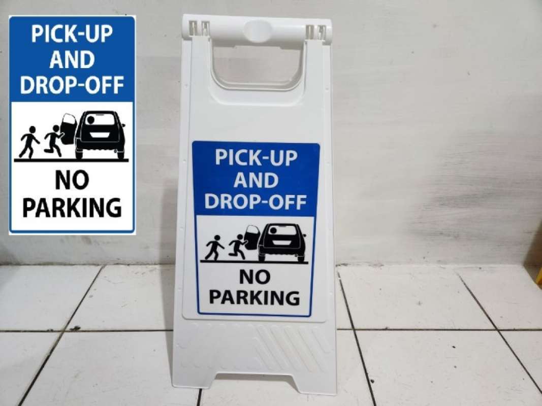 Jual Plang Warna Rambu Putih Stiker Drop Off Pick Up Only Khusus Wanita ...