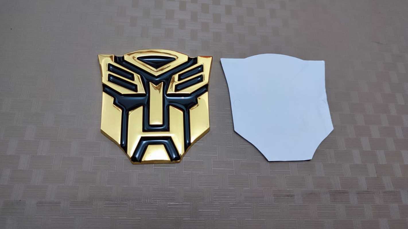 Jual Sticker Emblem Transformer Gold Dan Silver Mobil Universal Di ...