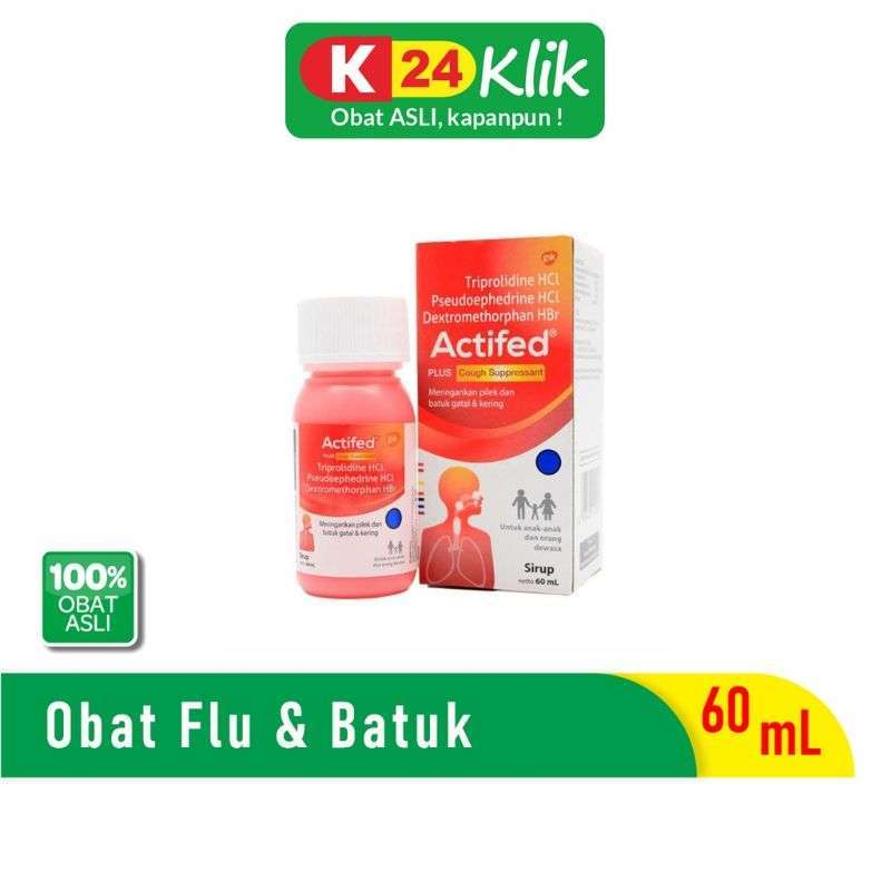 Jual ACTIFED Cough Sirup Merah 60Ml / Obat Batuk Pilek (1 Pcs) di ...