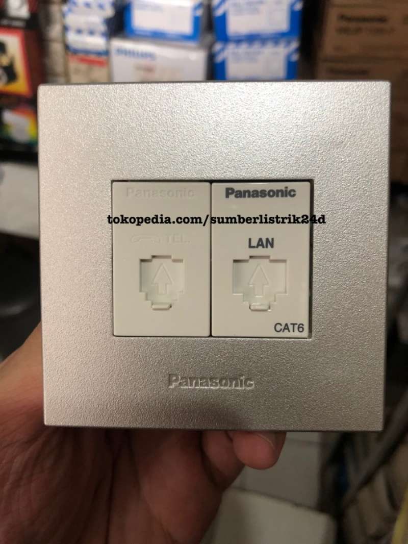 Promo Stop Kontak Data Cat6 Dan Telpon Telfon Rj 11 Silver Outlet ...