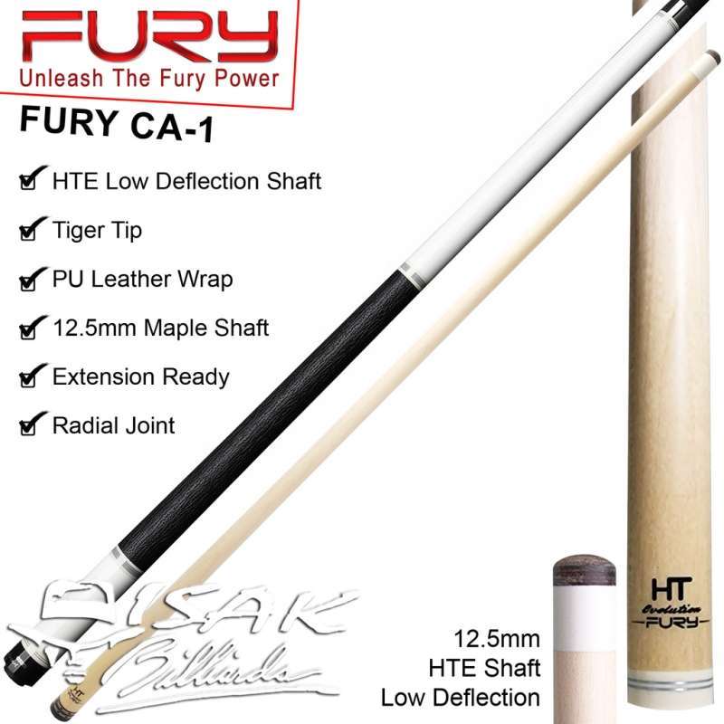 Jual Fury Ca-1 Pool Cue - Low Deflection Shaft Billiard Maple Stick ...