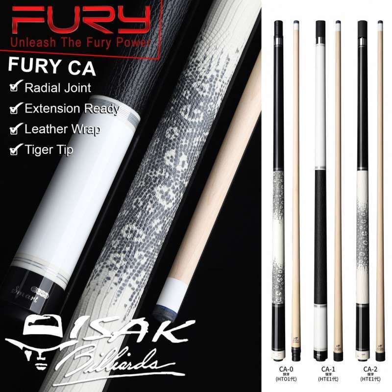 Jual Fury Ca-1 Pool Cue - Low Deflection Shaft Billiard Maple Stick Tiger Extension Ready ...