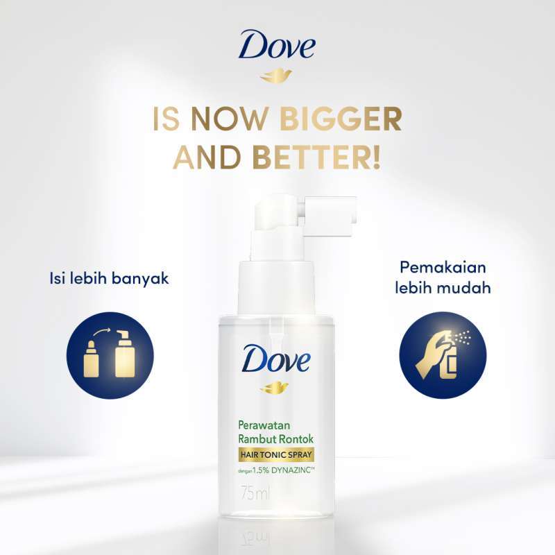 Promo Dove Hair Tonic Spray Perawatan Rambut Rontok [75 mL] Diskon 20% ...