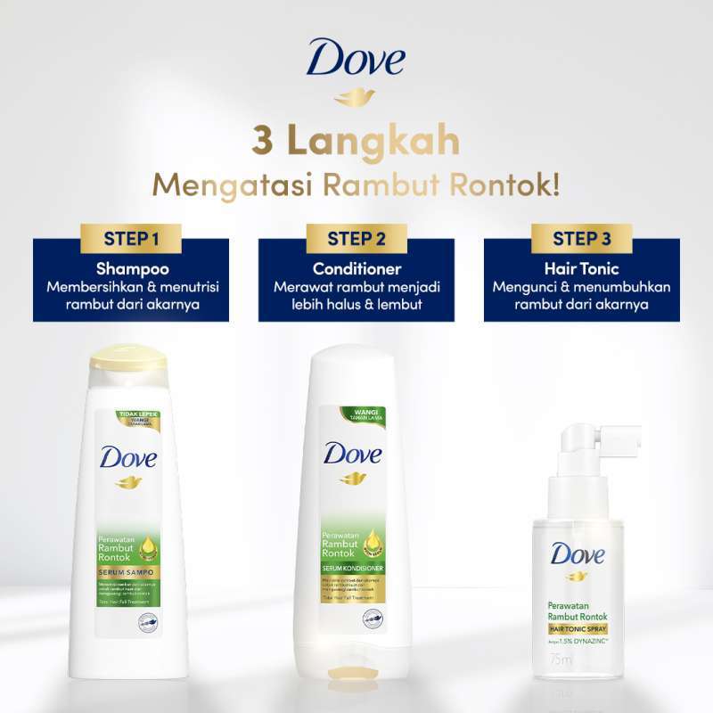 Promo Dove Hair Tonic Spray Perawatan Rambut Rontok [75 mL] Diskon 20% ...